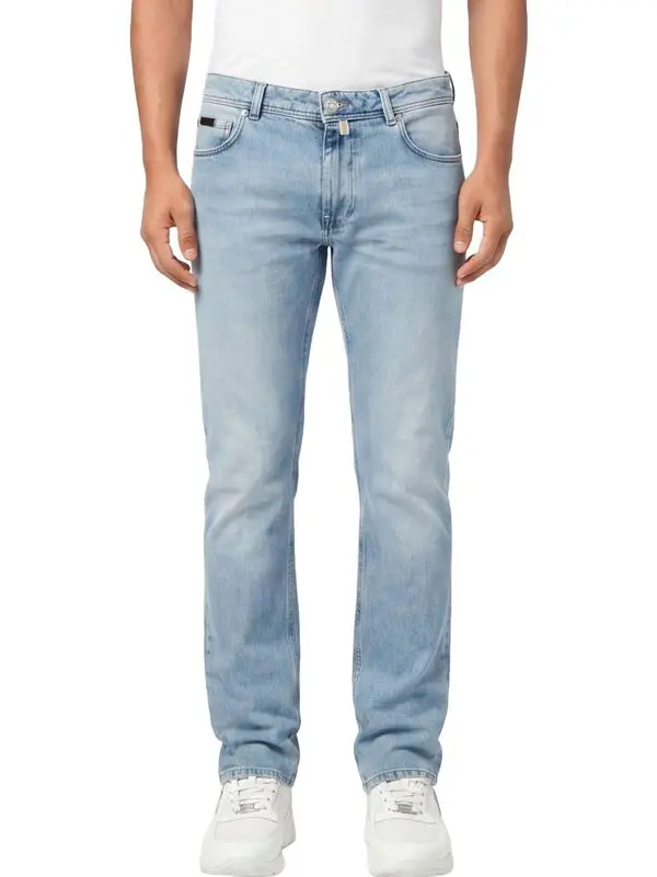 BILLIONAIRE Straight Leg Jeans - Sky Blue