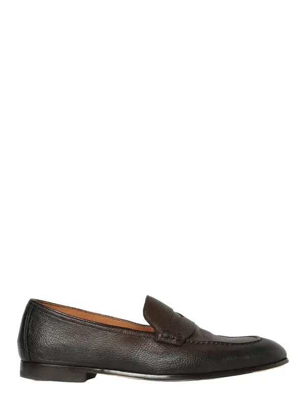 DOUCAL'S Grained Leather Loafers - Dark
