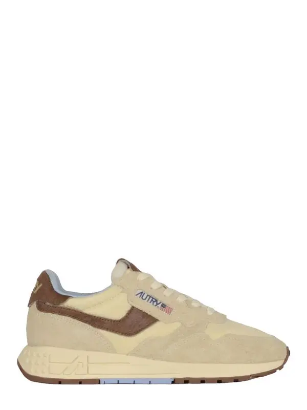 AUTRY Reelwind Suede And Nylon Low Top Sneakers - Beige