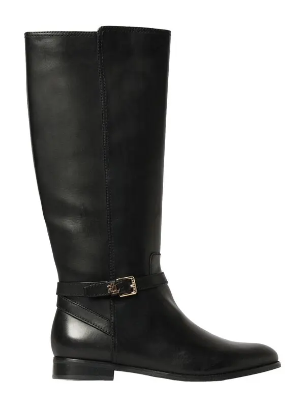 Ralph Lauren Leather Knee-high Boots - Black
