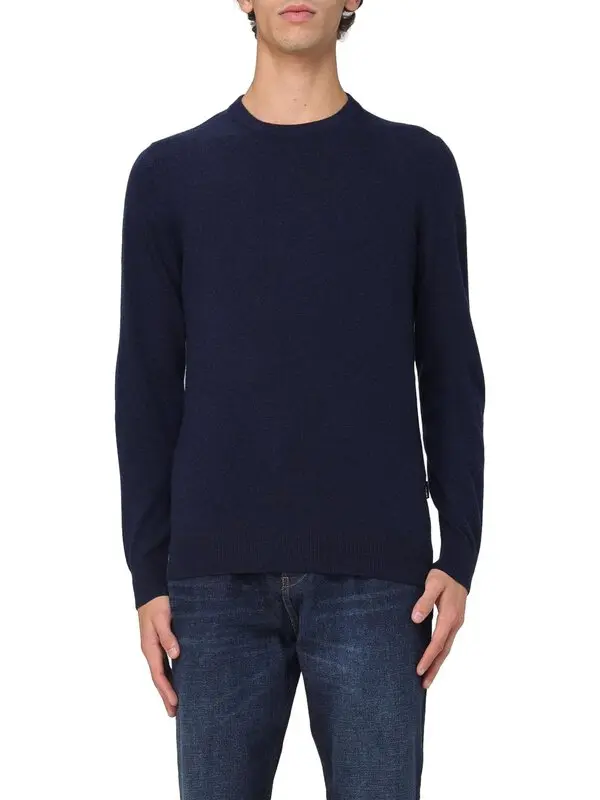 Barbour Crew Neck Pullover With Checked Elbow Patches - Blue