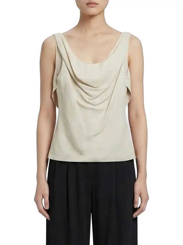 Brunello Cucinelli Linen Blend Top - Cream