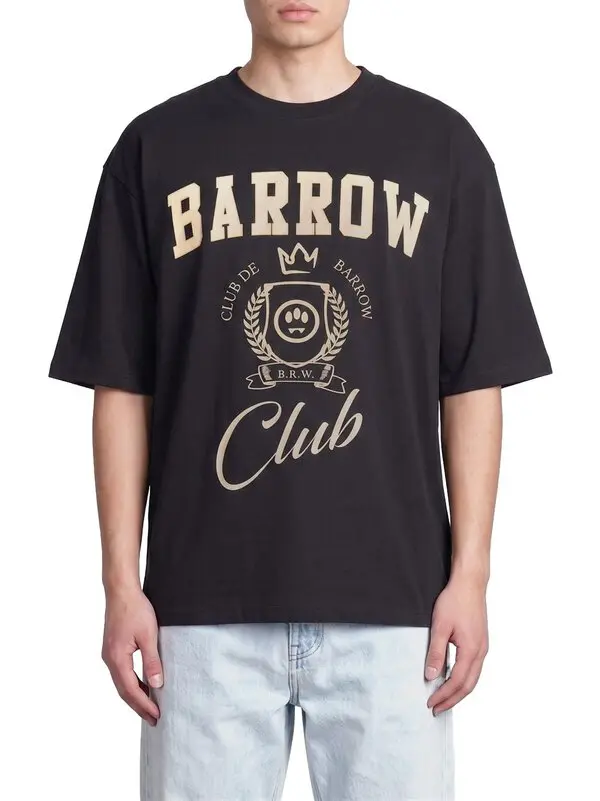 BARROW Cotton T-shirt With Logo - Black