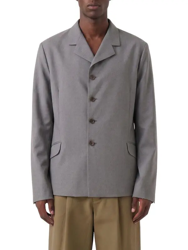 JIL SANDER Single-breasted Virgin Wool Blazer - Grey