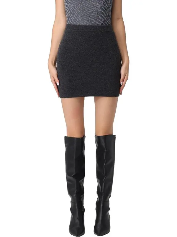 Alexander Wang Ribbed Knit Mini Skirt - Black