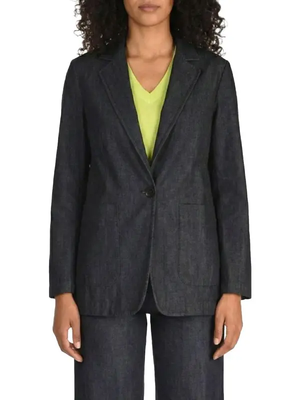 Aspesi Single-breasted Cotton Blazer - Black