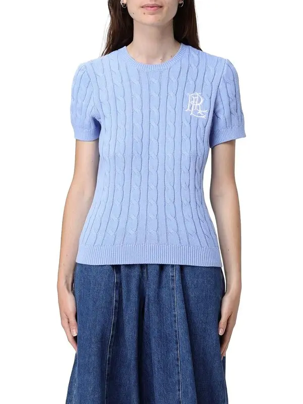 Ralph Lauren Cotton Monogram Sweater - Blue