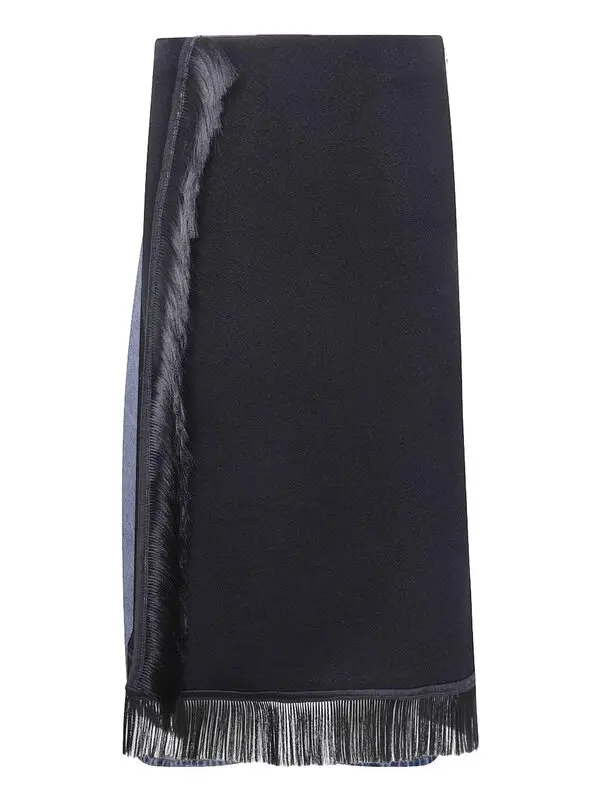 JIL SANDER Skirt With Fringe Detail - Black