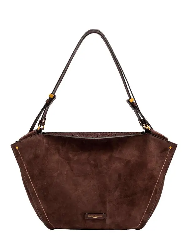 GIANNI CHIARINI Suede Handbag - Brown
