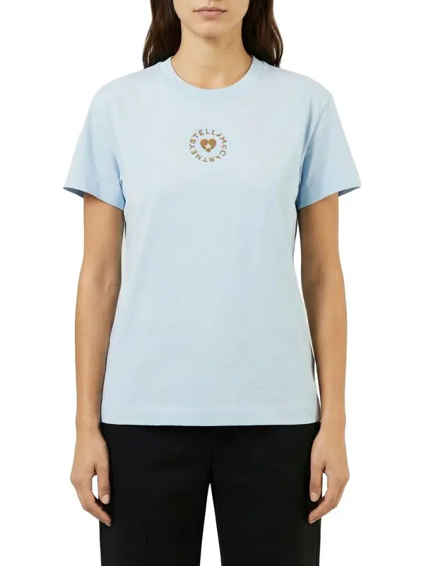 Stella McCartney Crewneck T-shirt - Gnawed Blue