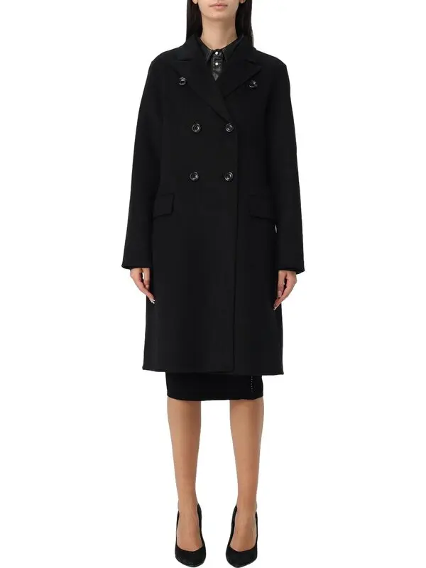 Liu Jo Double Breasted Coat - Black