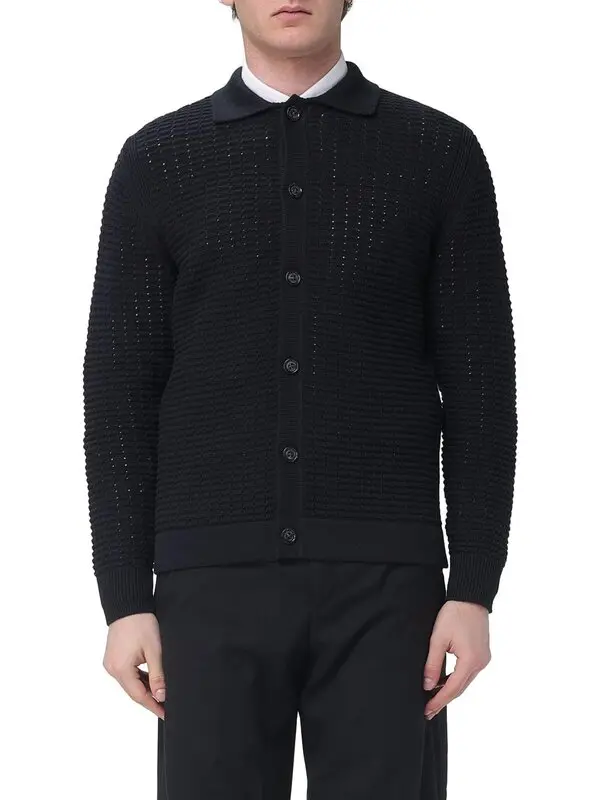 PAOLO PECORA Cotton Cardigan - Black