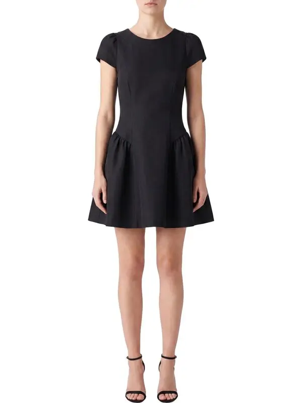 SELF-PORTRAIT Cady Midi Dress With Short Sleeves - Black