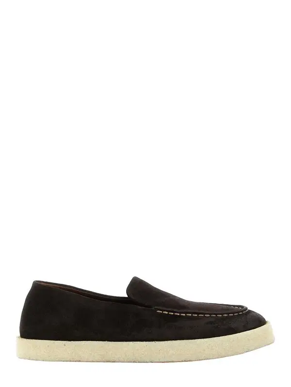 Marsèll Suede Loafers With Contrast Stitching - Brown