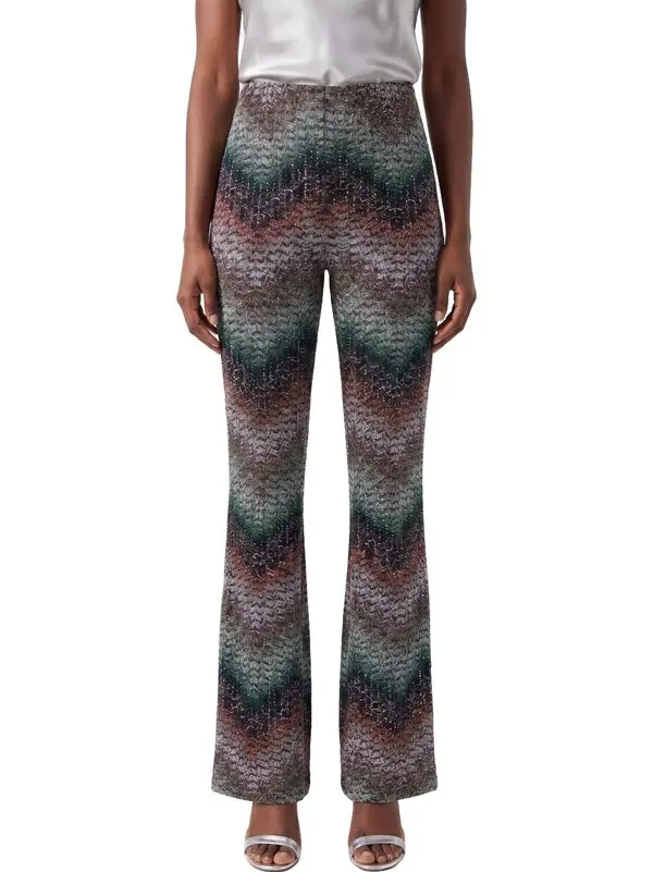 Missoni Zigzag Knit Wide-leg Trousers - Green