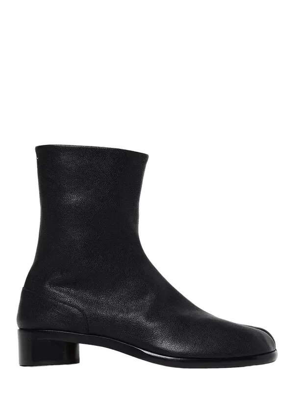 MAISON MARGIELA Leather Tabi Boots - Black