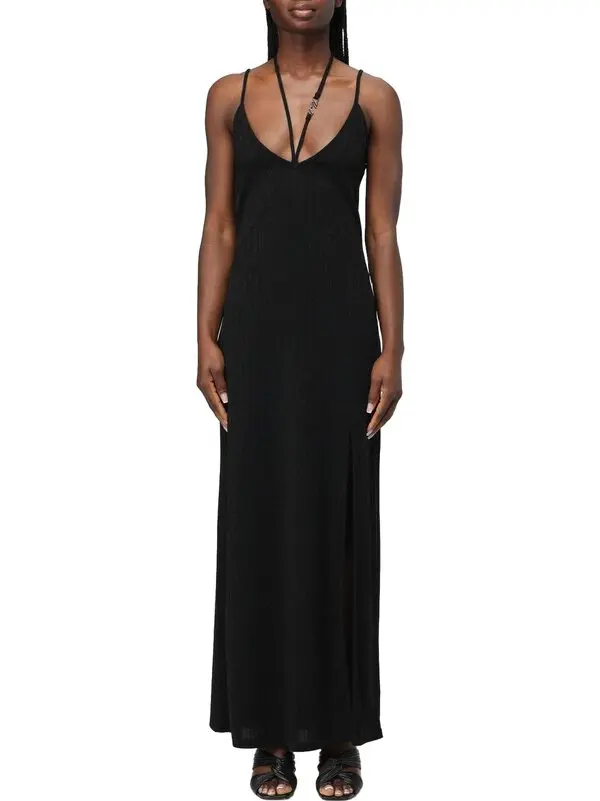 Karl Lagerfeld Strappy Maxi Dress - Black