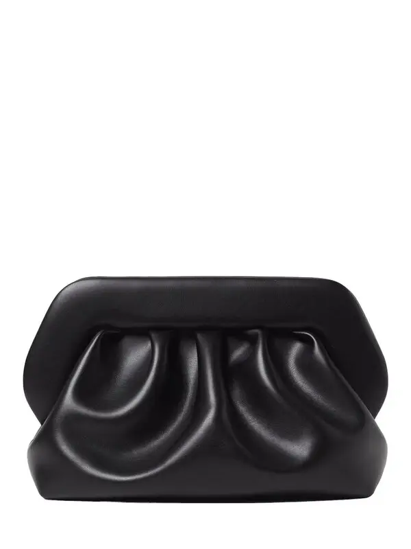 THEMOIRE Ruchéd Clutch Bag - Black