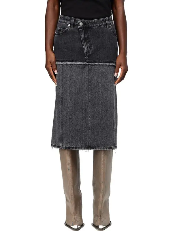 Alexander McQueen Denim Skirt - Black