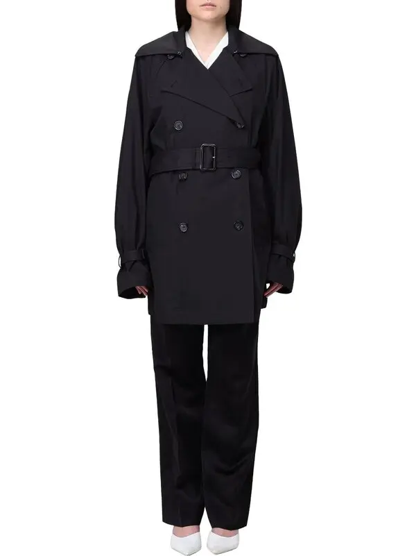 TOTEME Cotton Double-breasted Trench Coat - Black