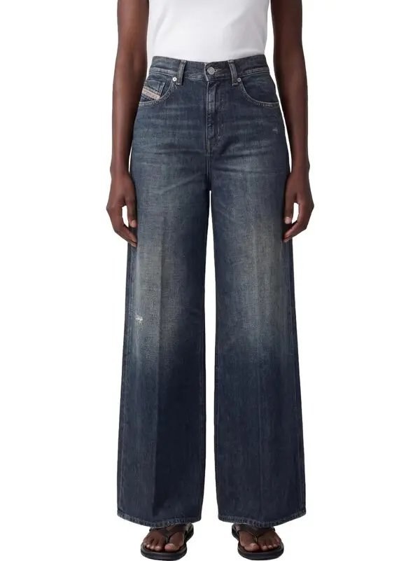 DIESEL® D-akemi Cotton Denim Jeans - Blue
