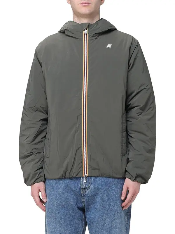 K-WAY Zip Up Hooded Jacket - Olive
