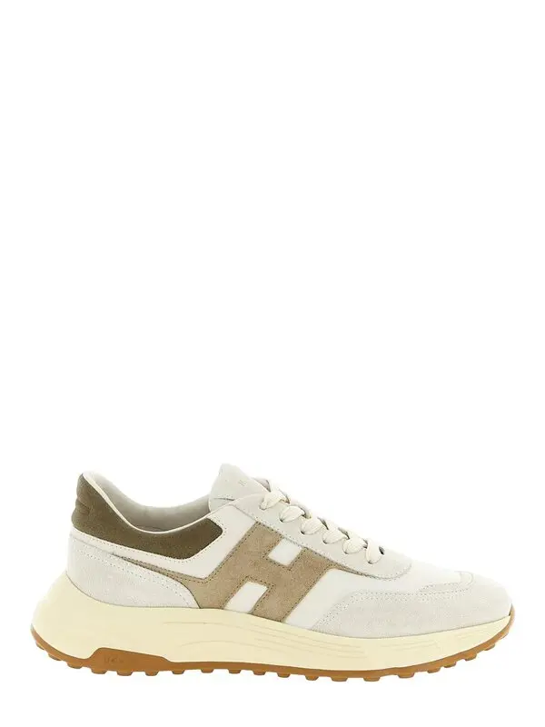 Hogan Hyperlight Suede And Smooth Leather Sneakers With H Logo - Multicolor
