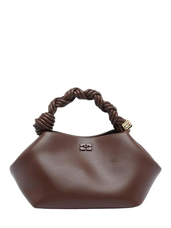 GANNI Twisted Handle Handbag - Brown