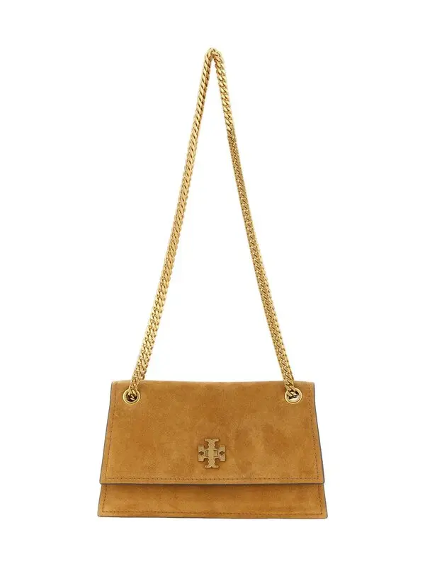 Tory Burch Suede Chain Crossbody Bag - Brown