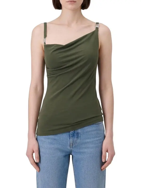 Coperni Asymmetrical Draped Top - Green