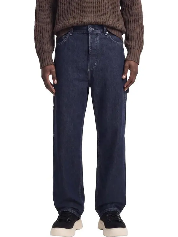 Hugo Cotton Wide Leg Jeans - Denim