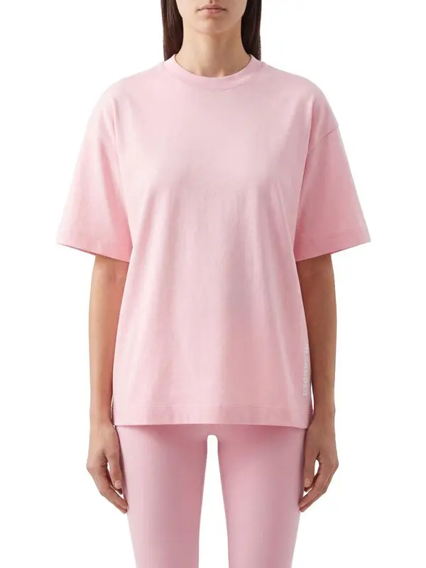 JIL SANDER Dropped Shoulder Relaxed Fit Cotton T-shirt - Pink