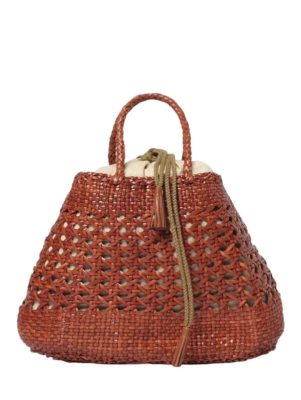 Dragon Diffusion Santa Cano Woven Leather Bag - Sand