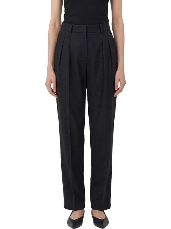 Loulou De Saison Wool Blend Classic Trousers - Black