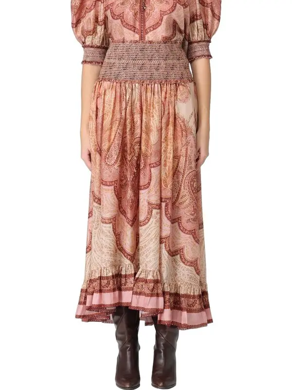Zimmermann Paisley Print Maxi Skirt - Red