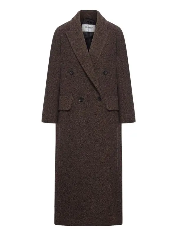 Max Mara Double-breasted Long Coat - Black