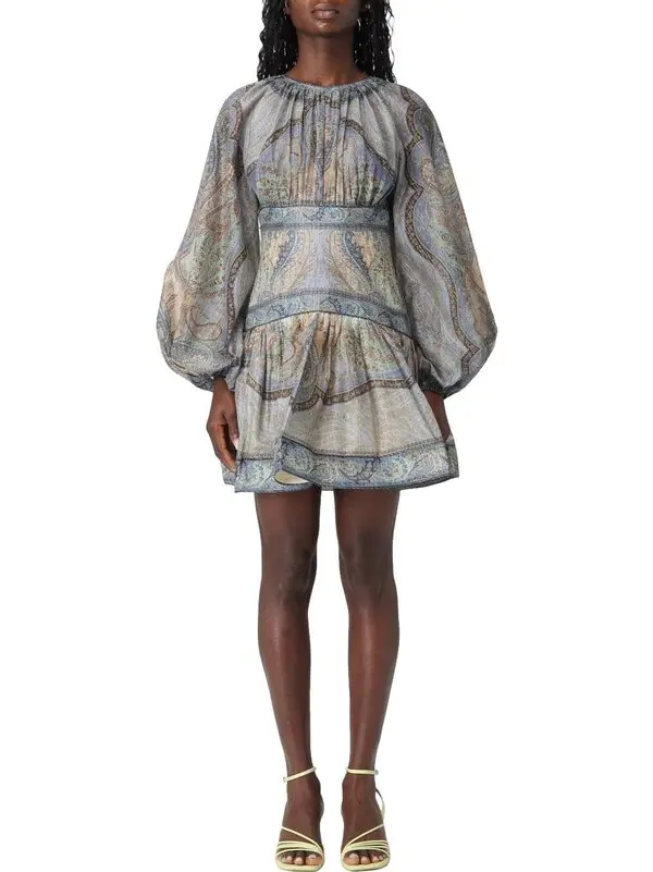 Zimmermann Paisley Print Mini Dress - Blue