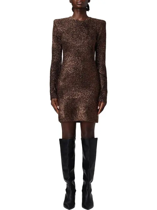 Liu Jo Long Sleeve Dress With Open Back Detail - Brown