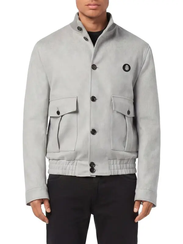 BILLIONAIRE Wool Bomber Jacket - Grey
