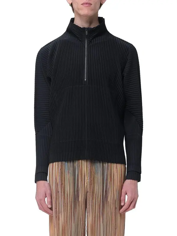 Issey Miyake Homme Plissé Technical Crêpe Pleated Sweater - Black
