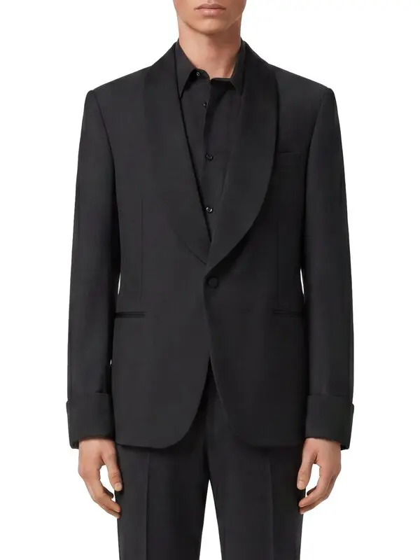 BILLIONAIRE Single-breasted Wool Blazer - Black