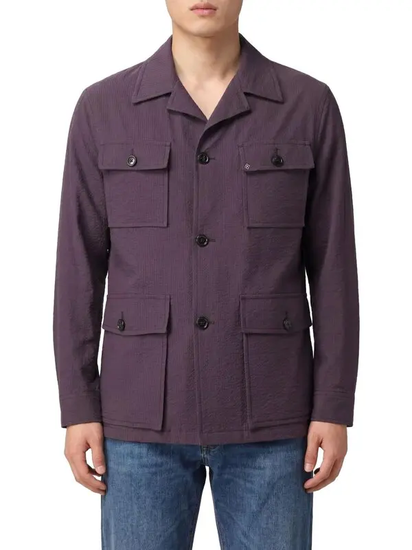 Tagliatore Cotton Shirt Jacket - Brown