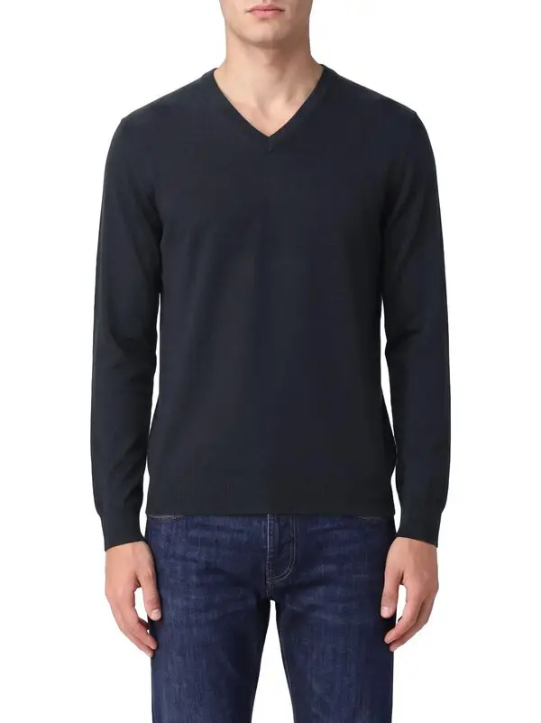 ZANONE Fine Knit V-neck Jumper - Blue