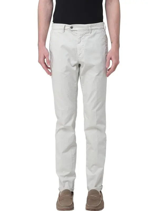 MASON'S Cotton Stretch Chino Trousers - Grey