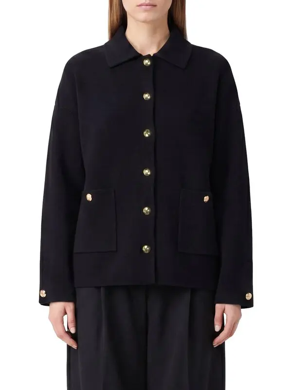 ANINE BING Luca Wool And Cashmere Shirt Jacket With Patch Pockets - Grey