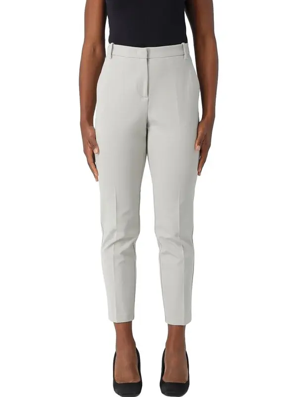 Pinko Bello Stretch Viscose Blend Cropped Trousers - Grey