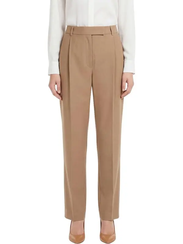 RÓHE Virgin Wool Blend Tailored Trousers - Brown