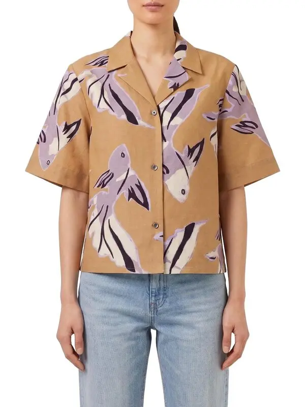 Paul Smith Printed Cotton Shirt - Yellow