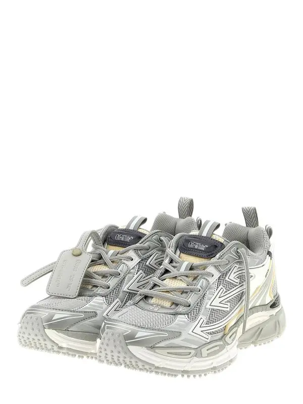 Off-White Be Right Back Low-top Mesh And Rubber Sneakers With Lug Sole - Silver