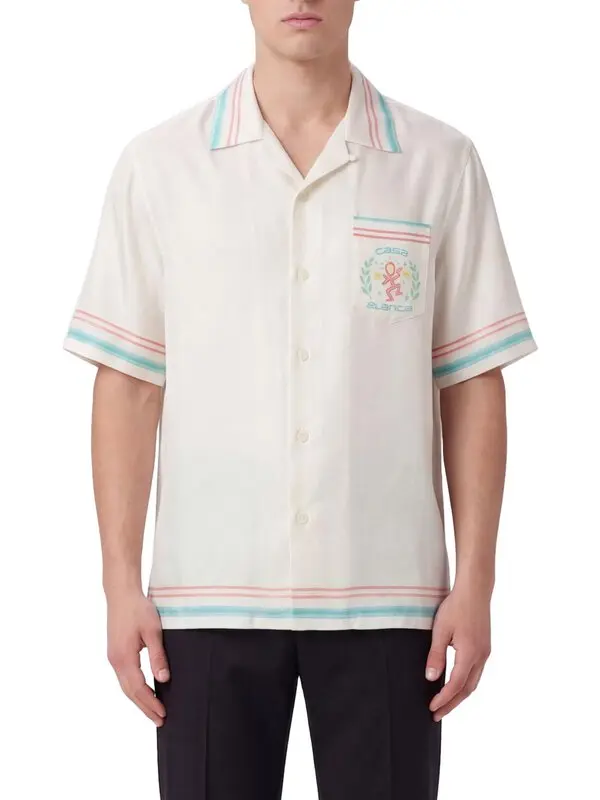 Casablanca The Essential Experience Printed Silk Shirt - White